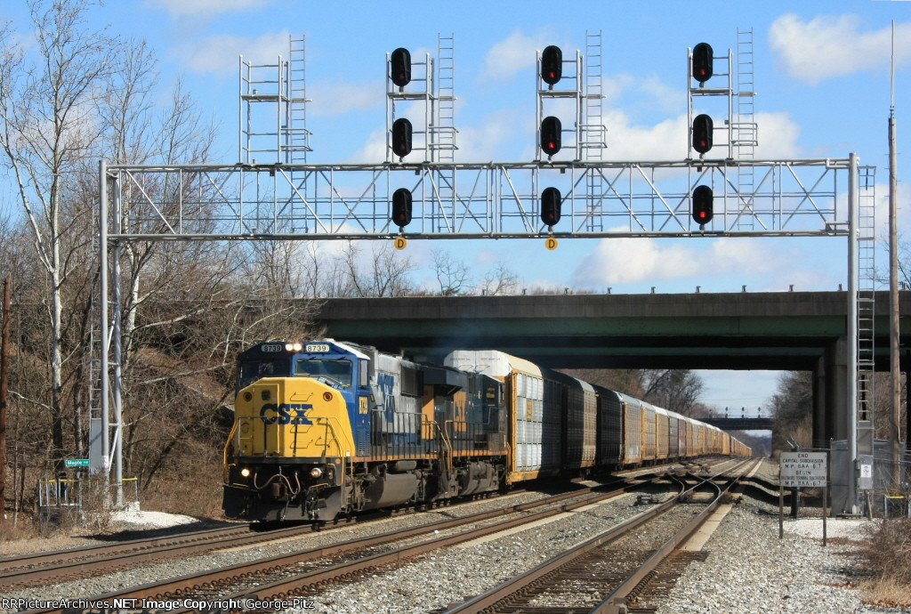 CSX 8739 and train Q217